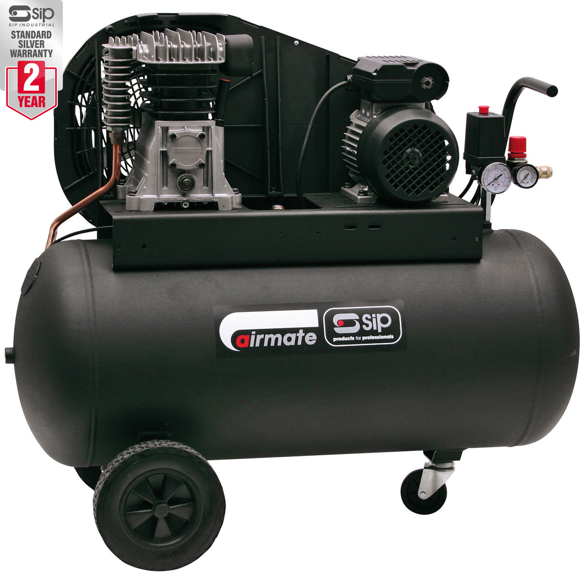 SIP 100Ltr 3HP TN3/100-SRB Belt Driven Air Compressor(13CFM) — Mallow Tools