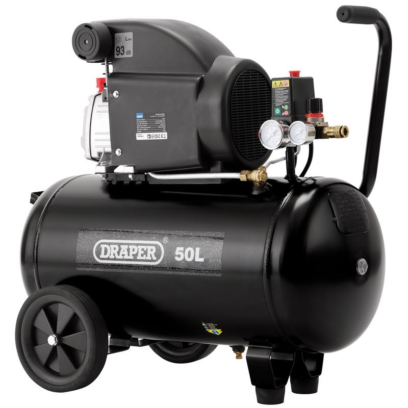 Draper 24981 50L Direct Drive Air Compressor 2HP (7.3 CFM) — Mallow Tools