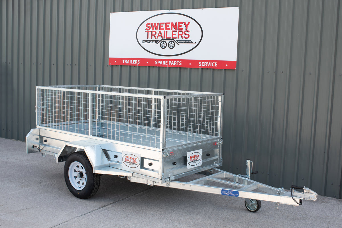 Sweeney Trailers 8 x 4 Galvanised Single Axle Trailer — Mallow Tools