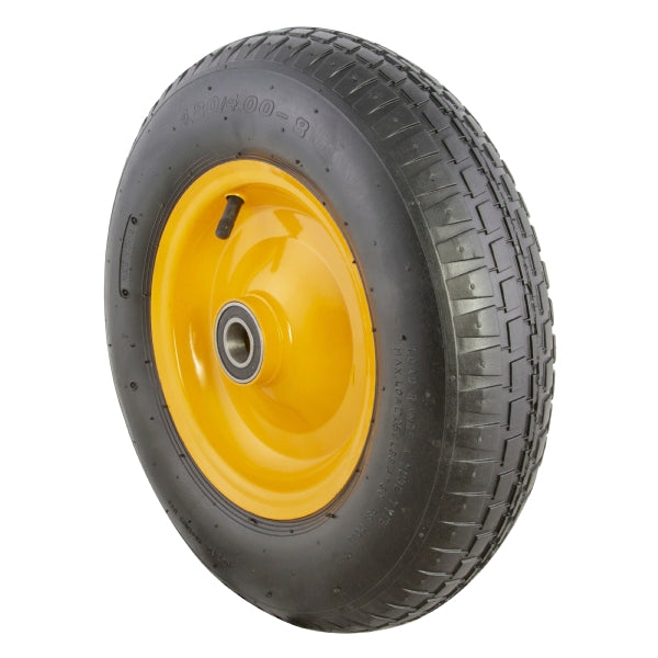 Genfitt 400 x 8 - 25mm Bore Pneumatic Wheelbarrow Wheel c/w 6205 Beari ...