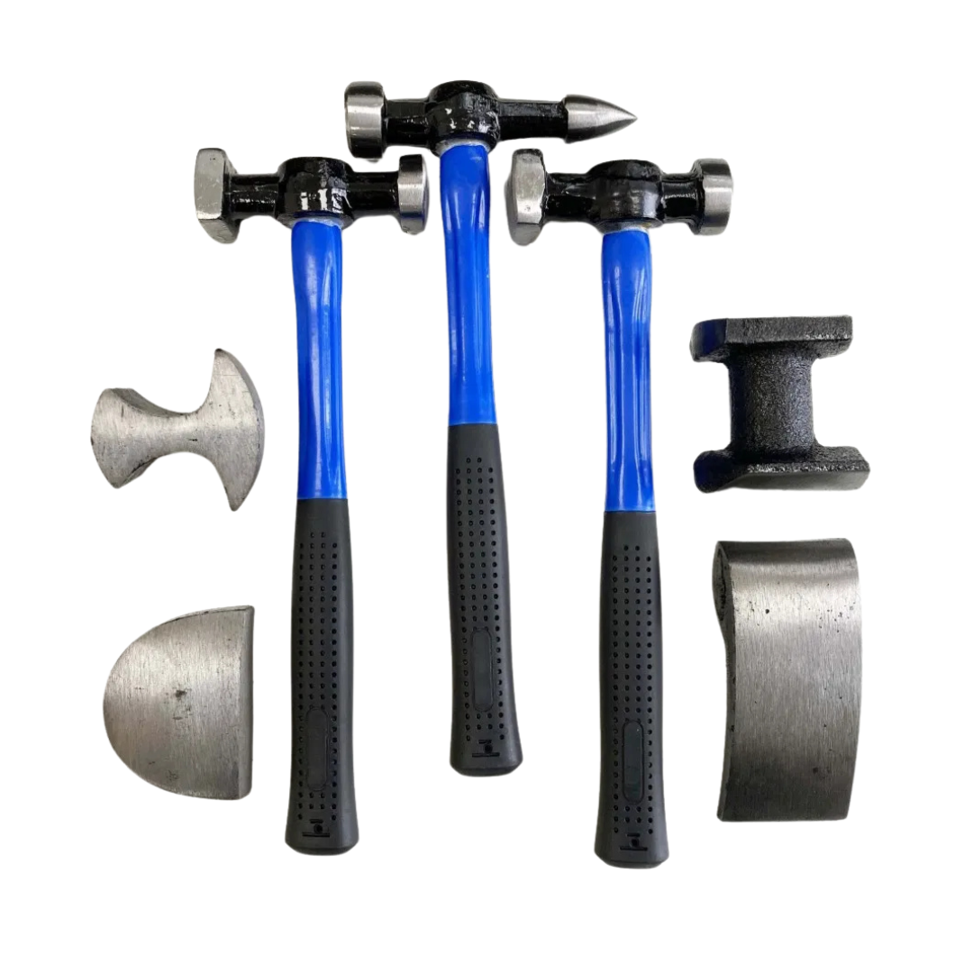 Toolzone 7pc Fibre Body Hammer Panel Beating Repair Kit — Mallow Tools