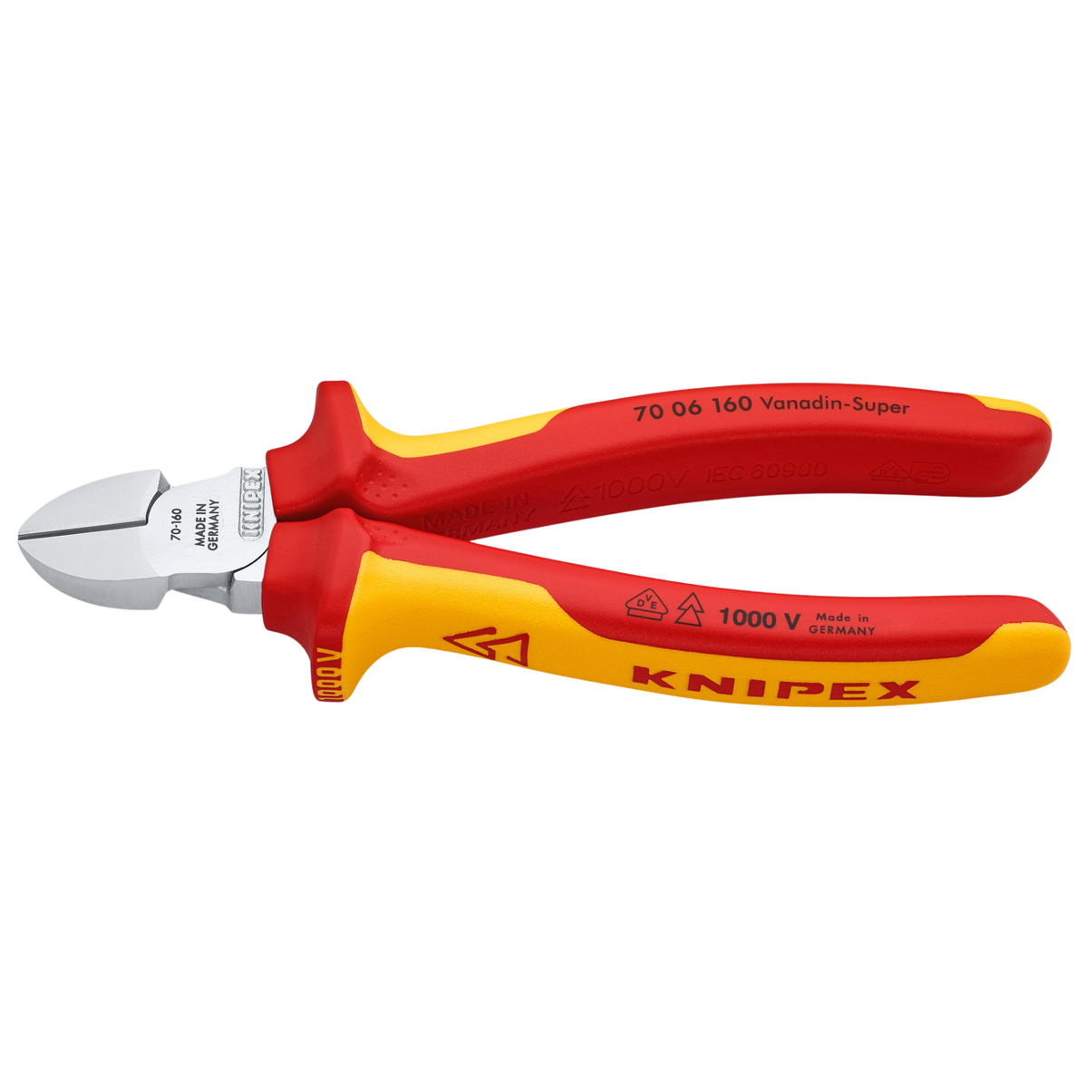 Knipex 70 06 160 SB Insulated Multi-component Grip Diagonal Cutter ...