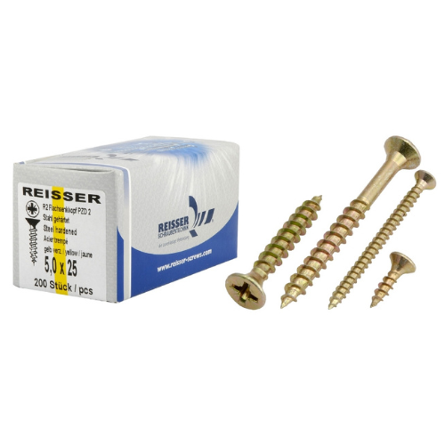 Reisser 6 x 150mm R2 Pozi Yellow Screw (100pc) — Mallow Tools