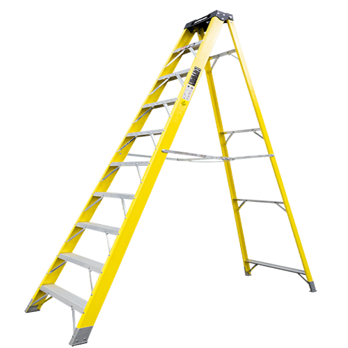 Jefferson 10 Tread Fibreglass Step Ladder — Mallow Tools