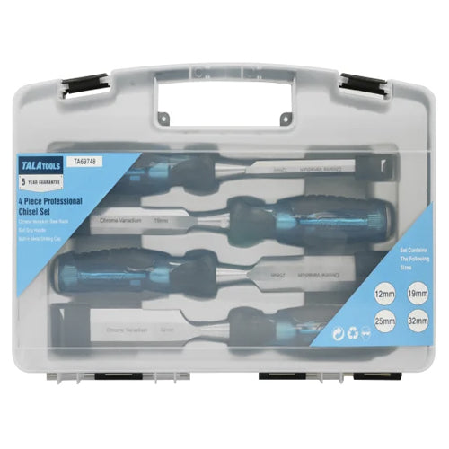 Tala 4pc Professional Wood Chisel Set (12, 19, 25 & 32mm) — Mallow Tools